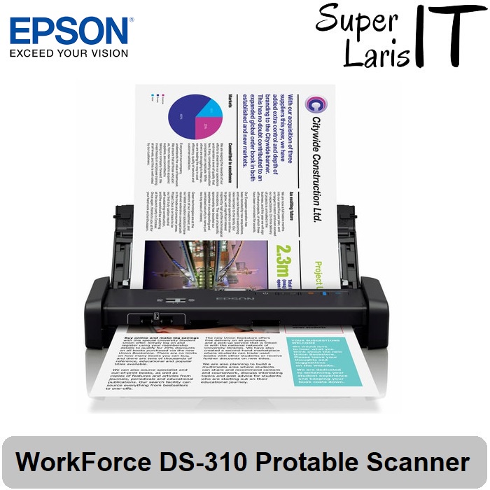 Jual Epson WorkForce DS310 DS-310 Portable Sheet-fed Document Scanner ...