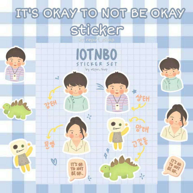 Jual IT'S OKAY TO NOT BE OKAY STICKER SET | IOTNBO STICKER PACK ...