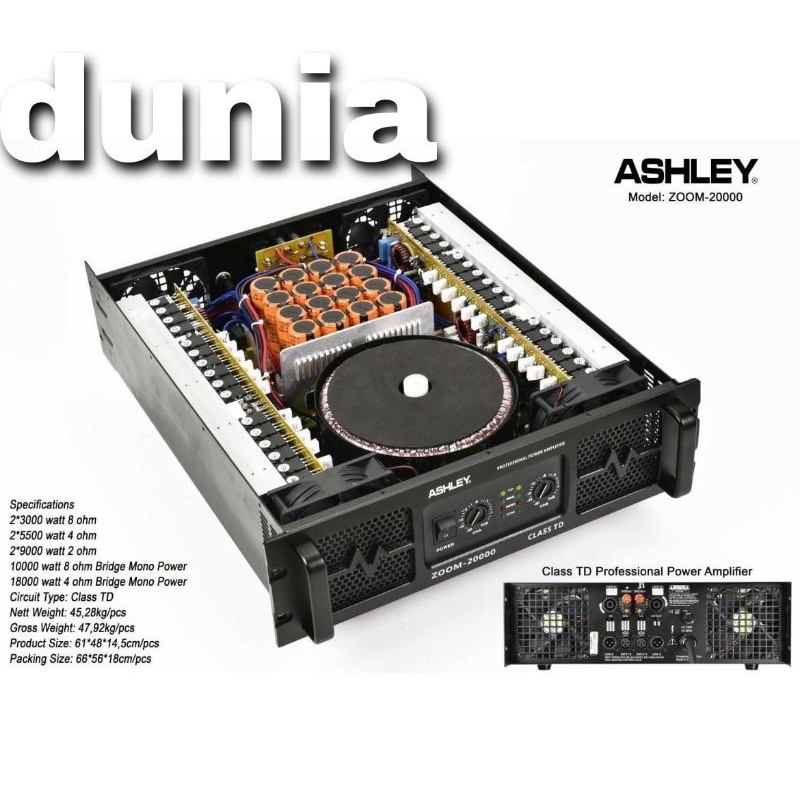 Jual Power Ashley Zoom 20000 Amplifier Class TD Zoom2000 | Shopee Indonesia
