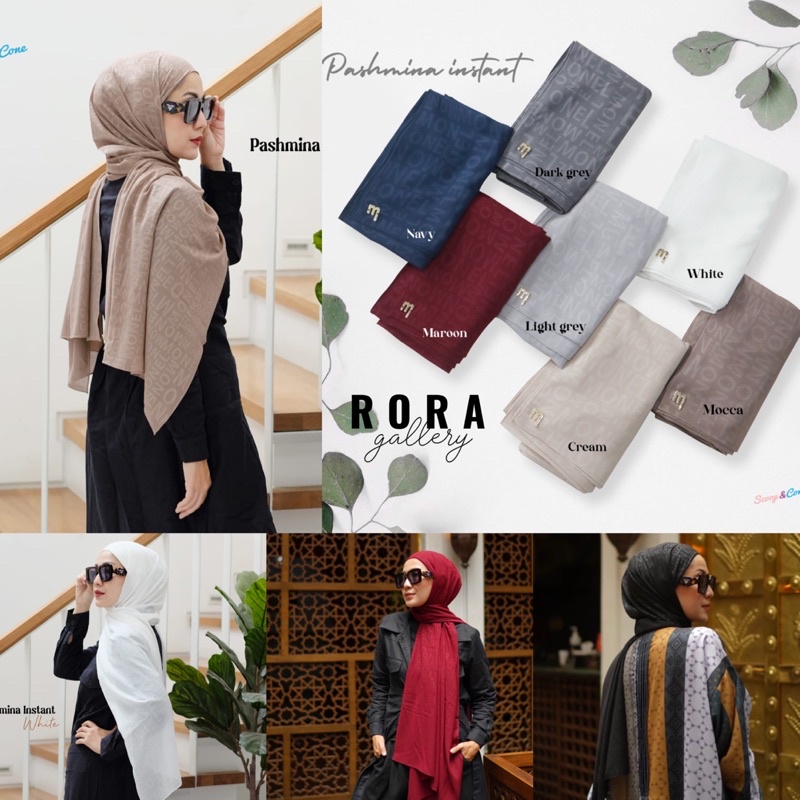 Jual Scoop&Cone PASHMINA INSTAN EMBOSSED | Rora Gallery | Shopee Indonesia