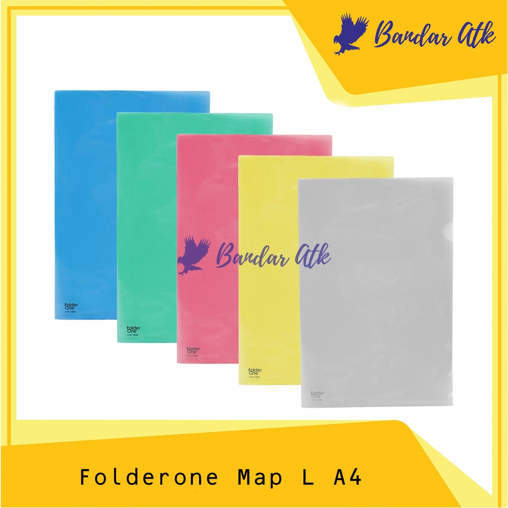 Jual Map L A4 FOLDER ONE Map Bening L Folder A4 [1 LUSIN] | Shopee Indonesia