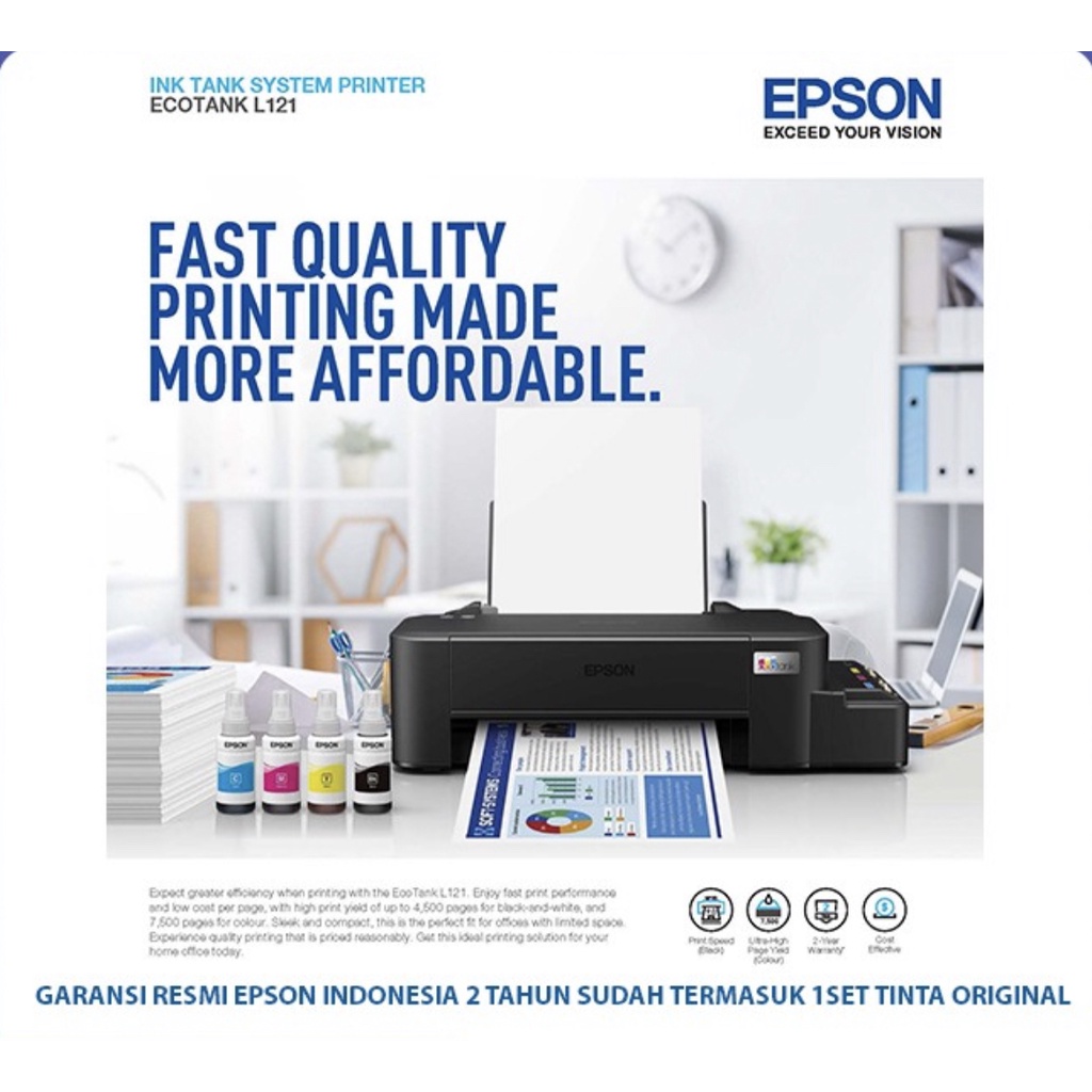 Jual Printer EPSON L121 Eco Tank Pengganti Epson L120 | Shopee Indonesia