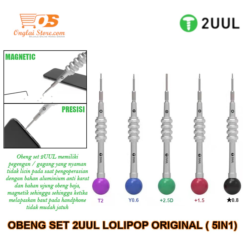 Jual Obeng Set 2UUL Lolipop Screwdriver Set Teknisi Hp Android & Ip Ori ...