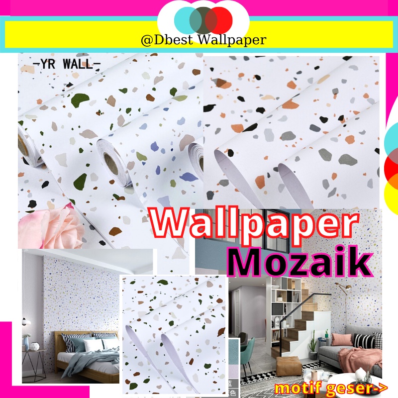 Jual Wallpaper Wall Paper Lebar 60cm Motif Mozaik Stiker Sticker ...