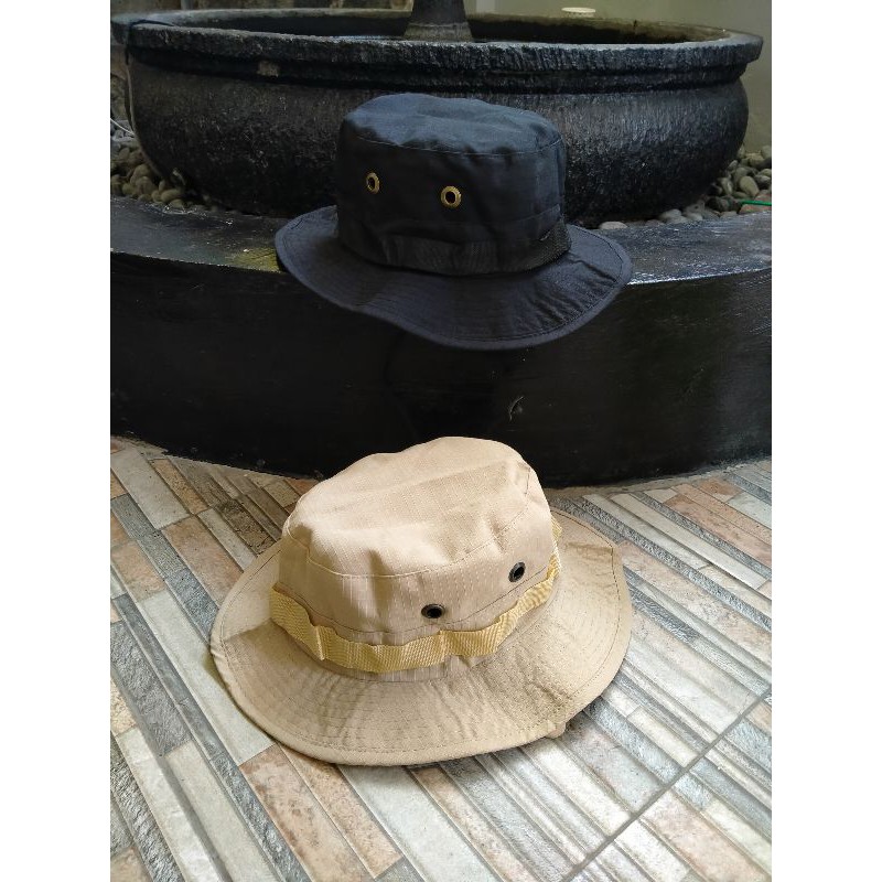 Jual topi rimba polos topi rimba ripstop katun tanpa merk topi rimba ...