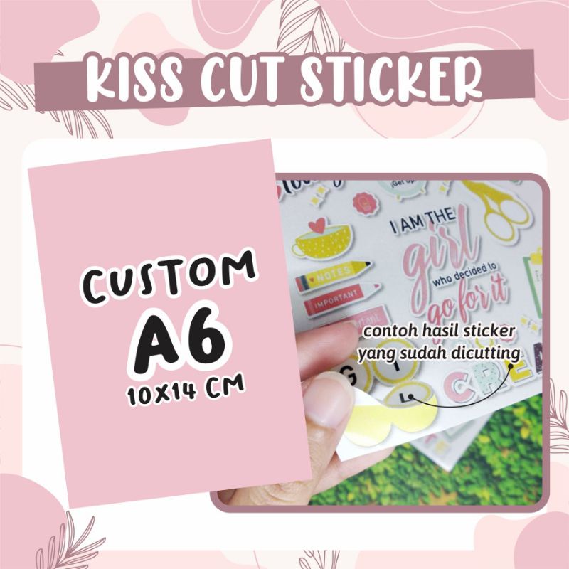 Jual [ UKURAN A6 / 10*14 / 7*21 cm ] Sticker Custom - Kiss cut | Cetak ...