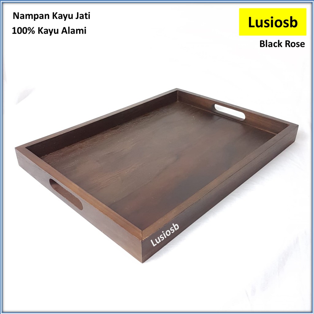 Jual Nampan Kayu Jati / Nampan Saji / Tray Besar Kayu Jati / Wooden ...