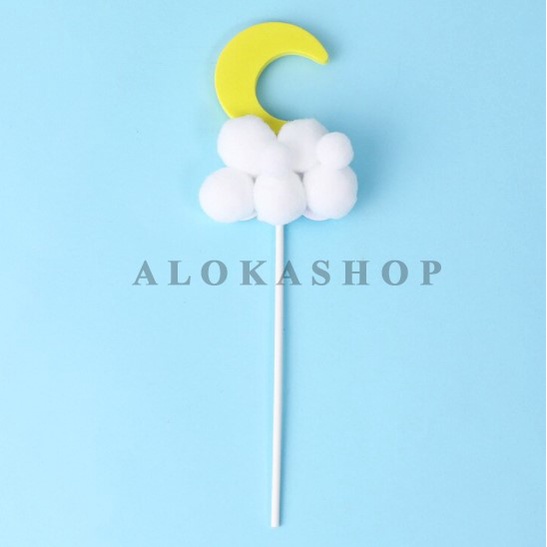 Jual Topper Hiasan Atas Kue Ulang Tahun Kue Awan Bola Lembut Bintang ...