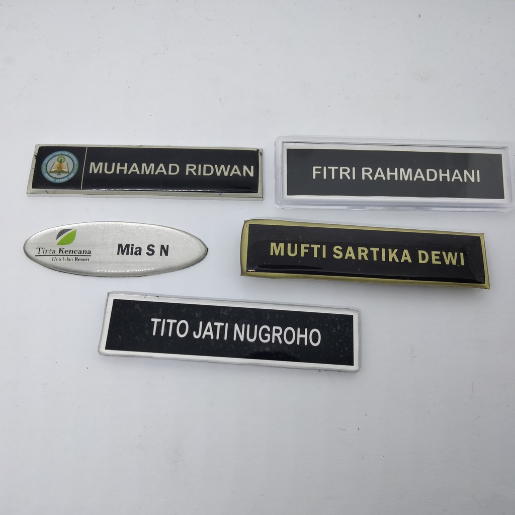 Jual NAME TAG / PAPAN NAMA COSTUM TANPA MINIMAL ORDER | Shopee Indonesia