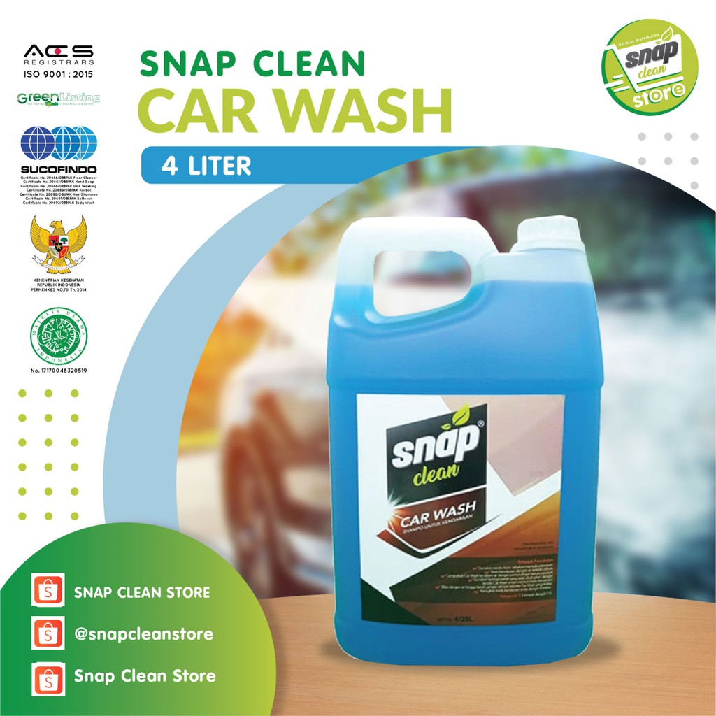 Jual Snap Clean - Car Wash 4L (Sabun Cuci Mobil) | Shopee Indonesia
