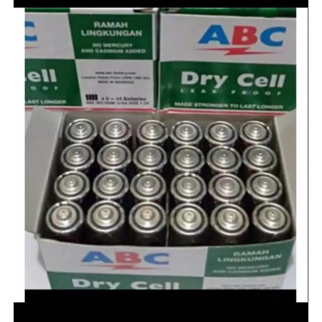 Jual 24 PCS Batu Baterai Abc Jam AA Dry Cell | Shopee Indonesia