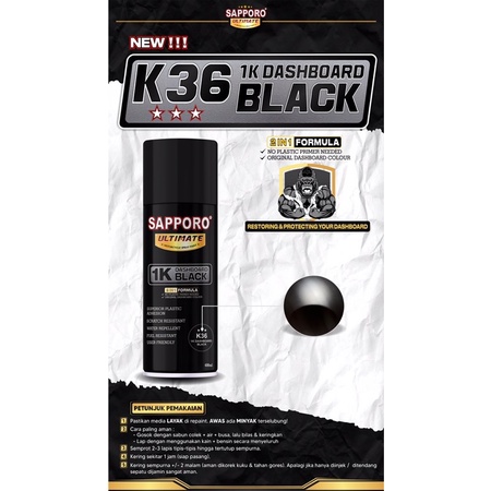 Jual SAPPORO ULTIMATE K36 1K DASHBOARD BLACK 400 ML | Shopee Indonesia
