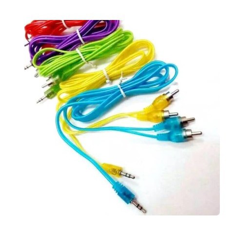 Jual Kabel Aux Audio 2 In 1 Hp Ke Speaker Jack 3,5mm Cable 1 Meter | Shopee Indonesia