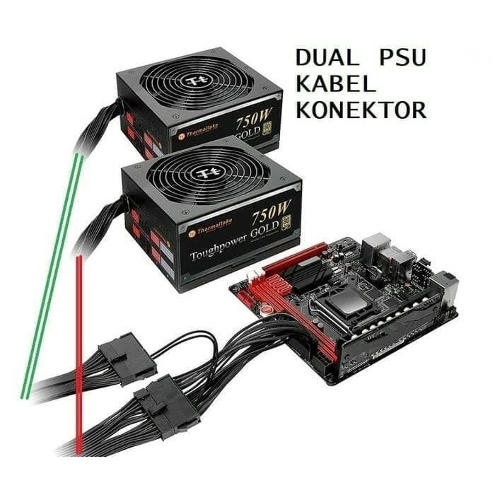 Jual Dual PSU |Dual Power Supply | add2psu | Secondary PSU Kabel ...