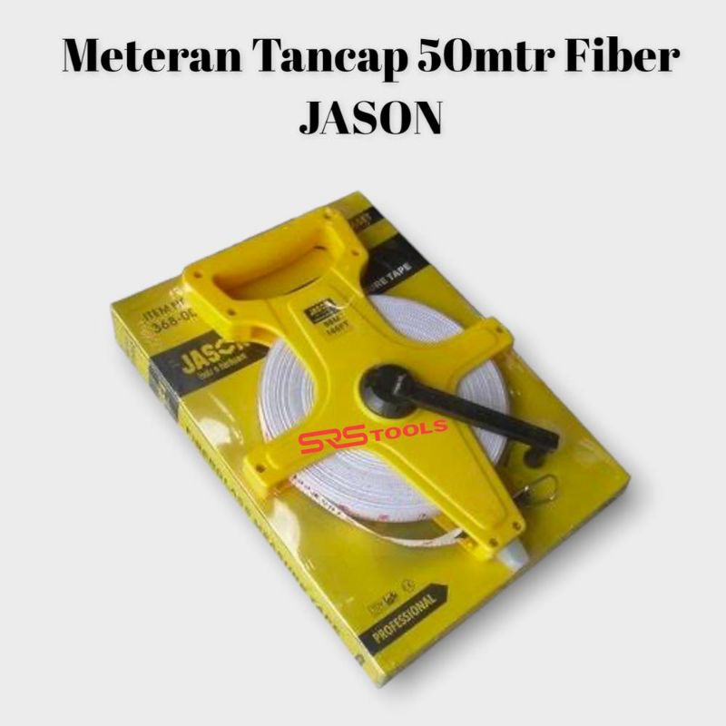 Jual JASON Meteran Fiber 50 Meter - Roll Meter Tancap Tanah 50 M ...