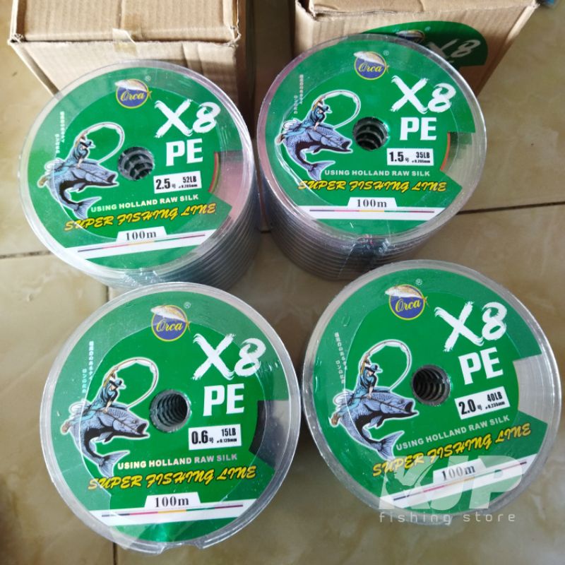 Jual Senar PE Multi Color Warna Pelangi Orca X8 006 mm 008 mm 010mm 012 mm 014 mm 016 mm 018 mm ...
