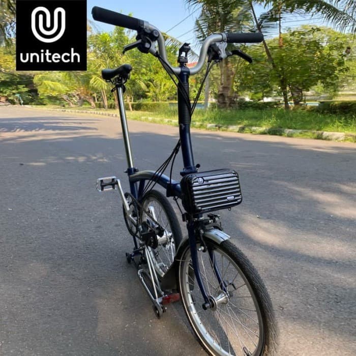 Jual FLASH UNITECH TAS FRONT BLOCK SEPEDA LIPAT BROMPTON HARDCASE KOPER ...