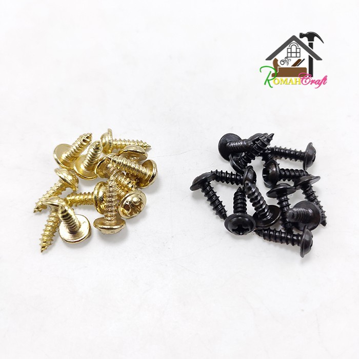 Jual ( 100 Pcs ) Skrup baut mini kepala topi PH 6 x 10 mm P.S310 Screw ...