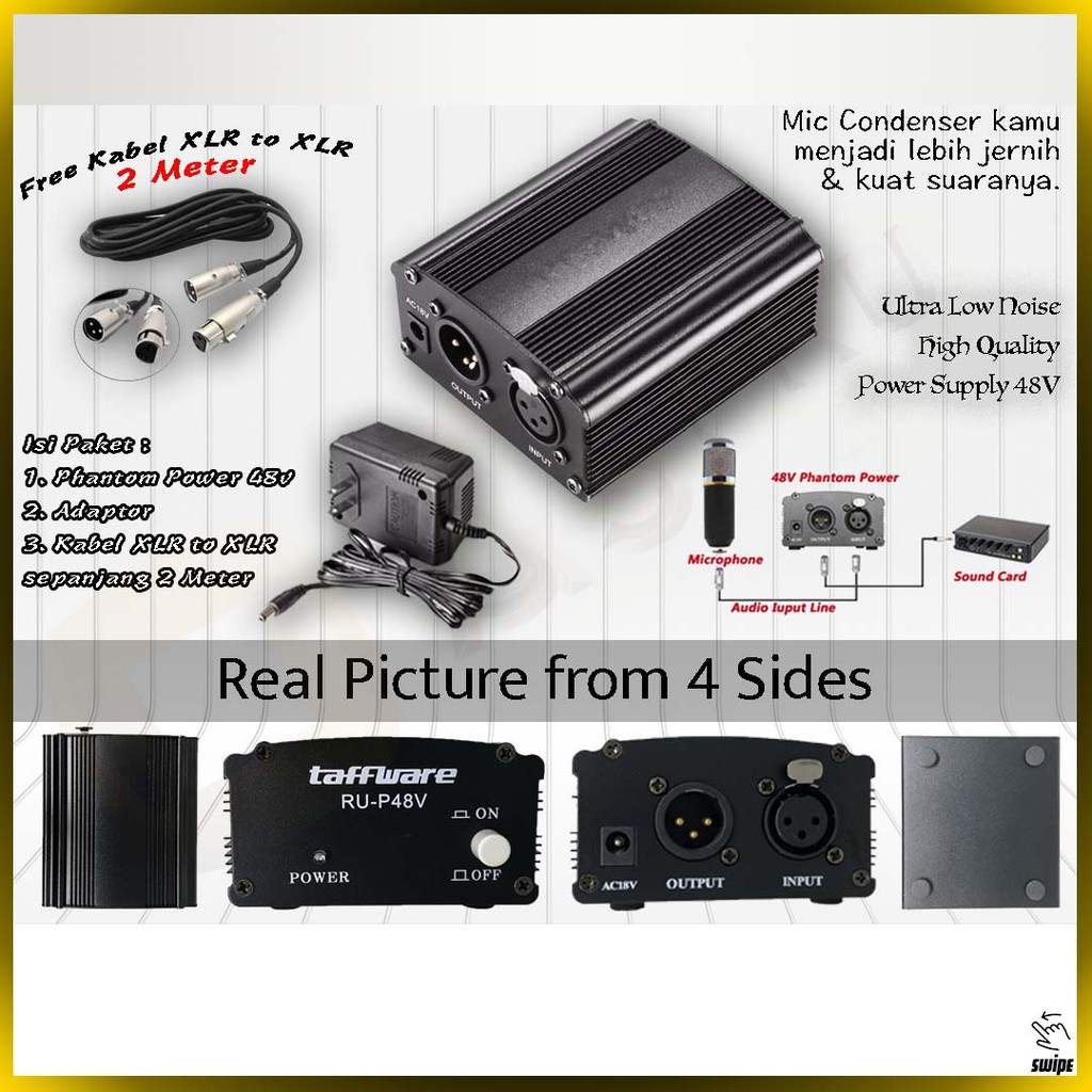 Jual Phantom Power 48V Original Taffware / Microphone / Mikrophone ...