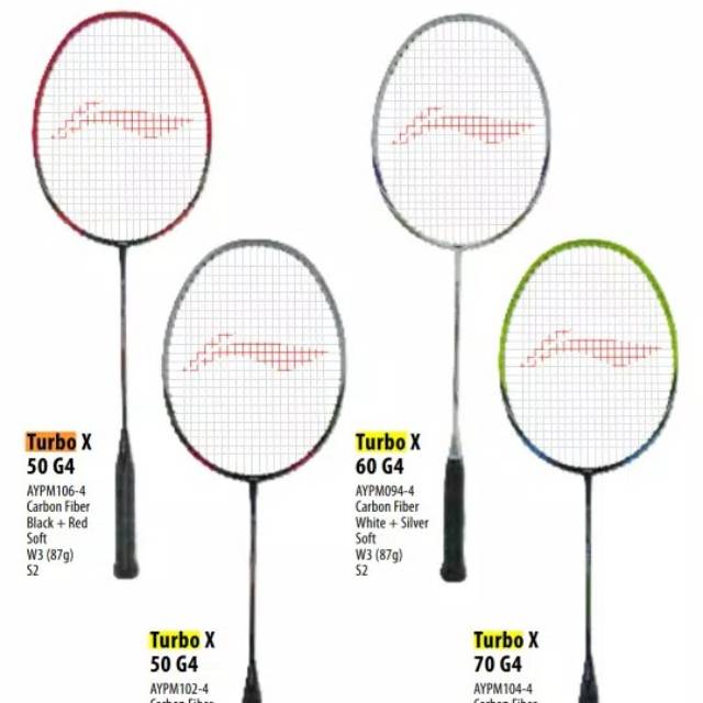 Jual PAKET LENGKAP - RAKET BADMINTON LINING TURBO X50 X60 X70 G4 atau ...