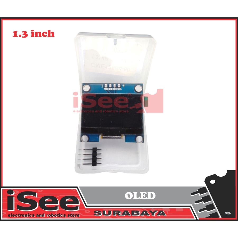 Jual LCD OLED 1.3 inch white I2C Module 128x32 1.3" LCD for Arduino ESP ...