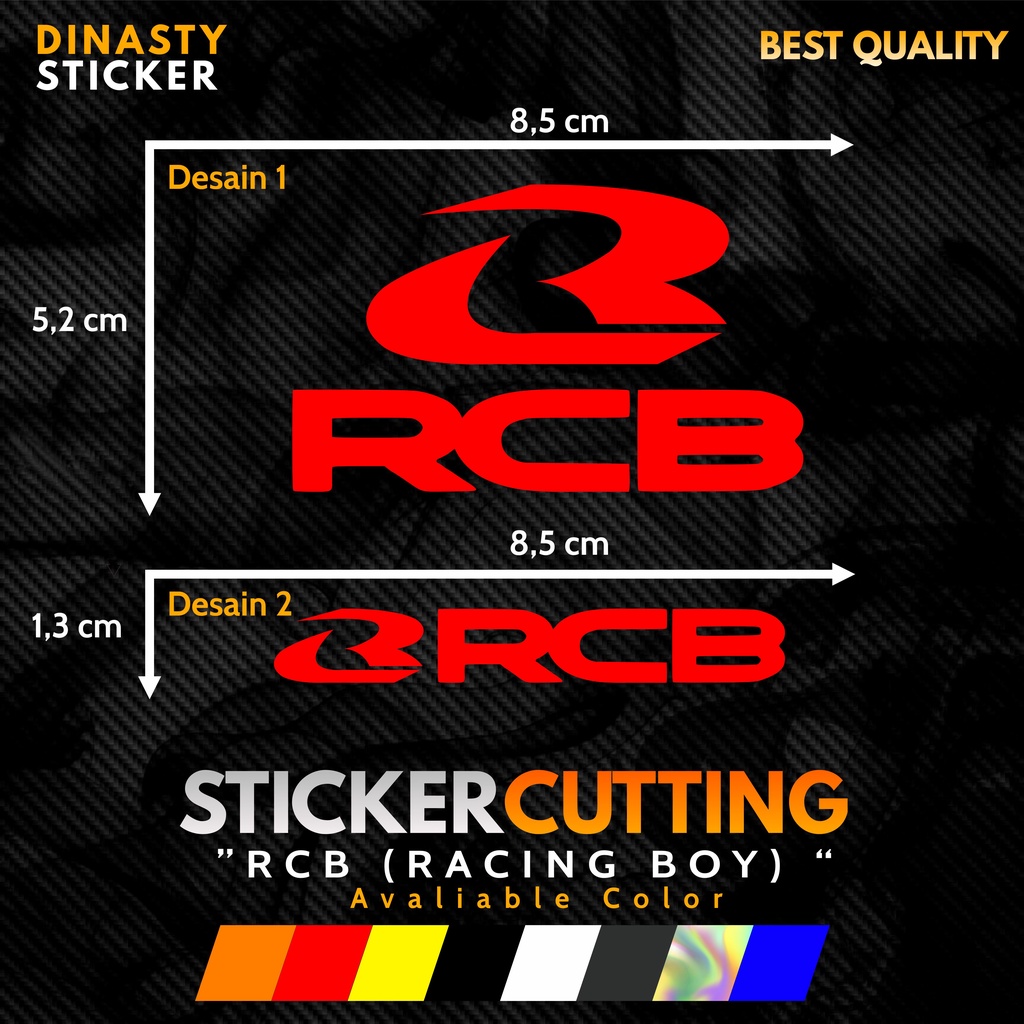 Jual STICKER STIKER CUTTING VIRAL RCB RACINGBOY LOGO | Shopee Indonesia