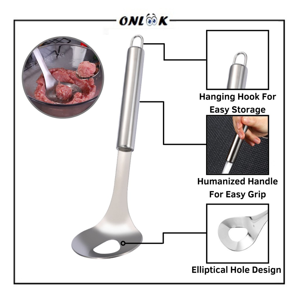 Jual [OL] Sendok Cetakan Bakso Stainless Steel / Centong Sendok Pembuat ...