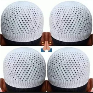 Jual PECI KOPIAH RAJUTAN DEWASA PUTIH HITAM ABU COKLAT BIRU / PECI RAJUT / KOPIAH RAJUT / PECI ...