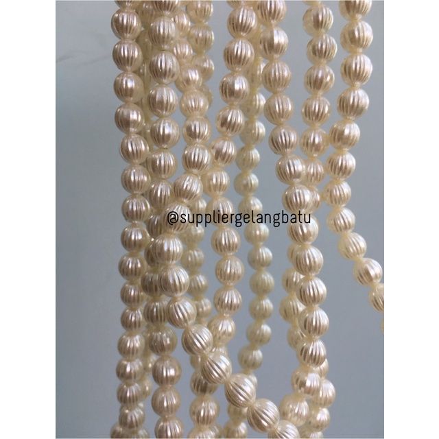Jual Mutiara Sintetis BULAT ULIR 8MM WHITE PEARL TULANG manik aksesoris ...