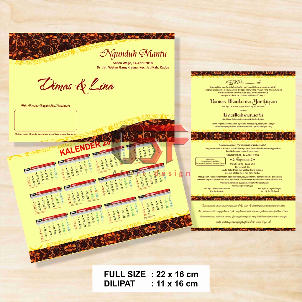 Jual Custom Undangan Full Color| Wedding Invitation | Undangan ...