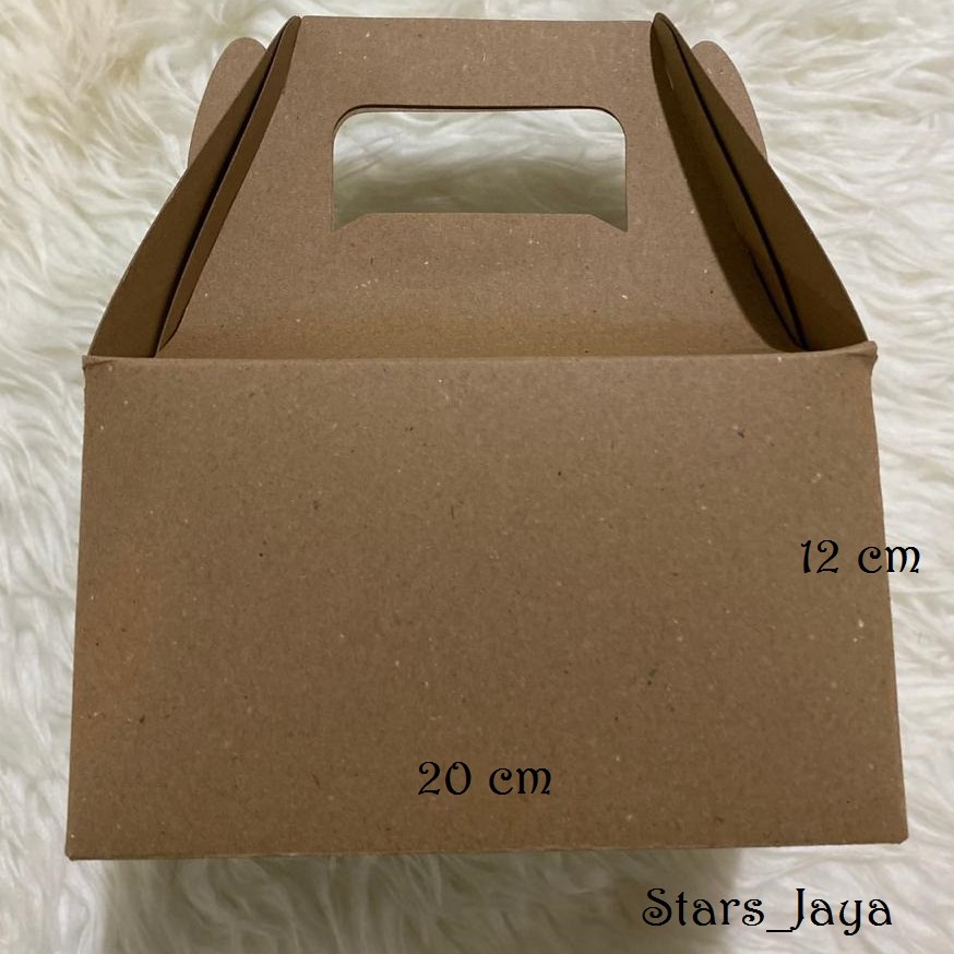 Jual gable box kraft tenteng 20 x 12 x 12cm | Shopee Indonesia