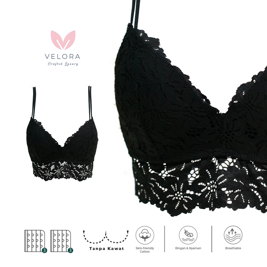 Jual Velora - Bra Wireless Tanpa Kawat | Size 75A-75C BL01 | BELLE ...