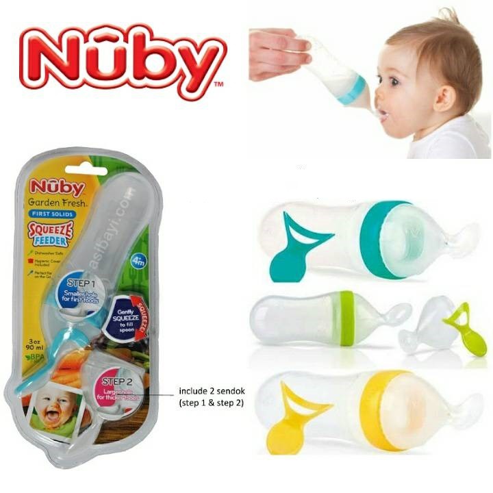 Jual Nuby Garden Fresh Squeeze Feeder 90ml - Sendok makan bayi - peralatan makan bayi | Shopee ...
