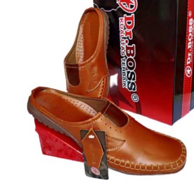 Jual Sepatu SLOP MODEL TERBARU DR BOSS WARNA TAN ( KULIT ASLI ...