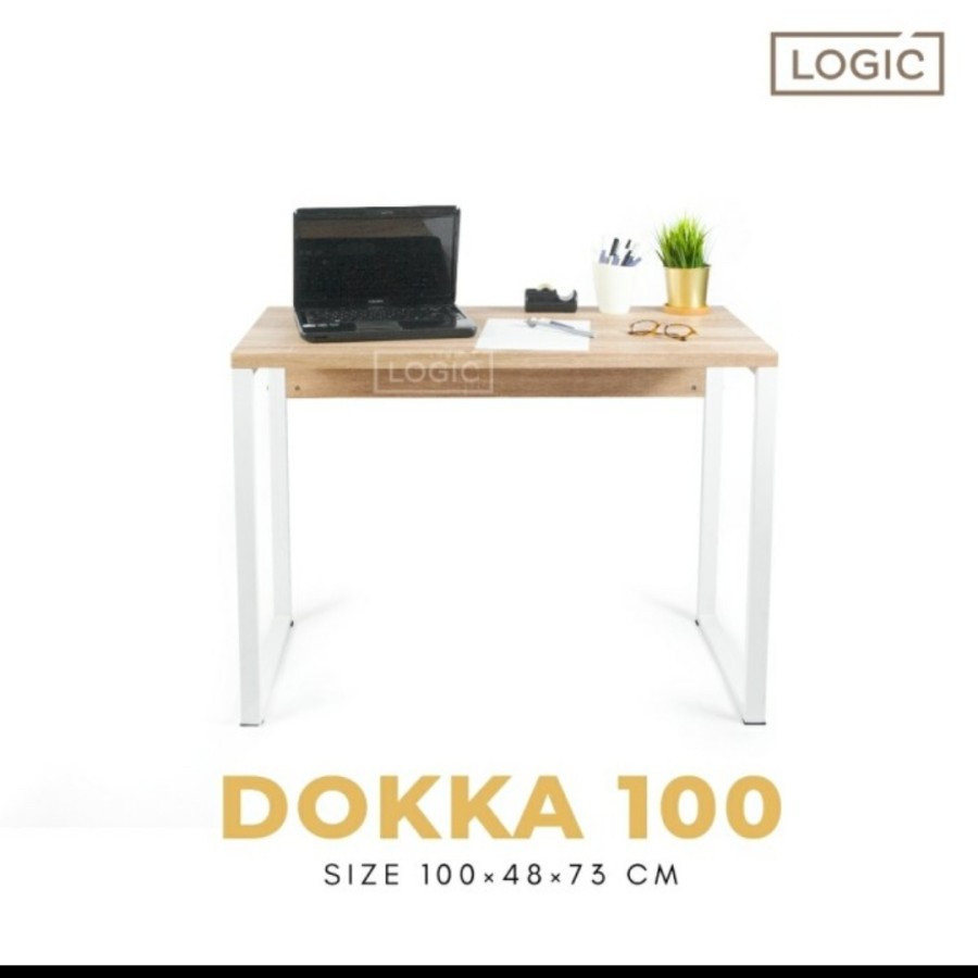 Jual Dokka 100W Meja Belajar/Kerja/Meja Komputer/Meja Kerja | Shopee ...