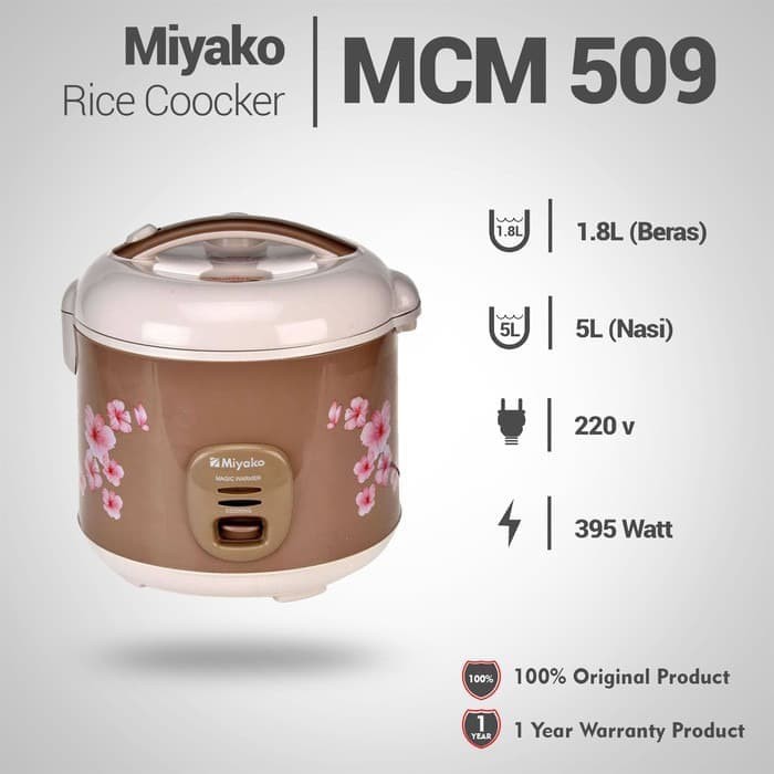 Jual miyako mcm-509 magic com 1.8 liter / rice cooker miyako mcm509 ...