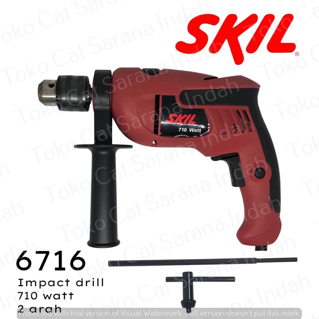 Jual SKIL BOR IMPACT DRILL 6716 2 ARAH DUA ARAH 710 WATT MESIN BOR ...