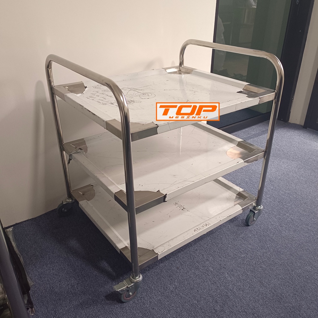 Jual Service Trolley Stainless Steel 3 Susun | Shopee Indonesia