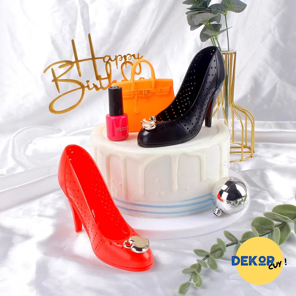 Jual Cake topper bentuk sepatu heels hiasan dekorasi ulang tahun cake ...