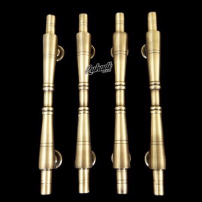 Jual 4 pcs - Handle pintu kuningan gagang pintu rumah motif bambu antik ...