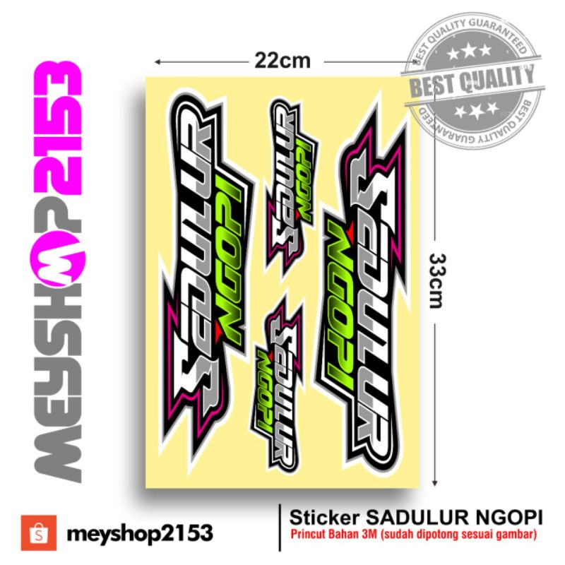 Jual sticker pack lembaran print and cutting stiker label sadulur ngopi ...