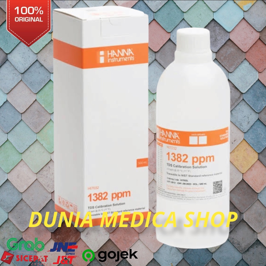 Jual cairan calibrasi tds hanna HI70032 1382 ppm tds calibration solution | Shopee Indonesia