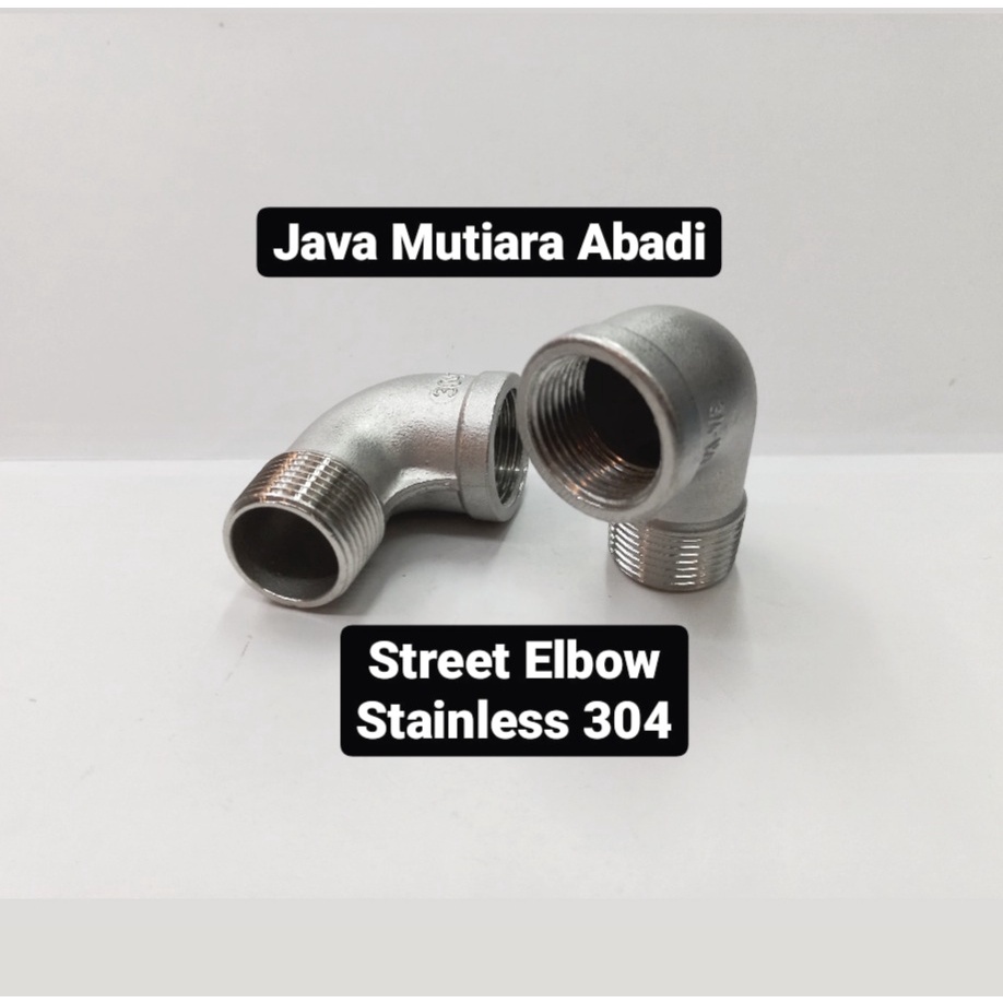 Jual Street elbow stainless SS304 1'' inch drat luar dalam | Shopee Indonesia