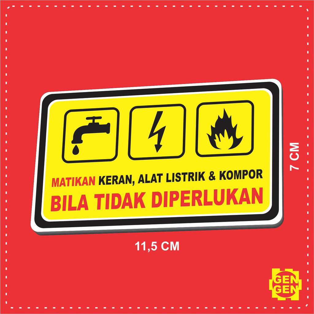 Jual MATIKAN KERAN, ALAT LISTRIK & KOMPOR BILA TIDAK DIPERLUKAN - KARET ...