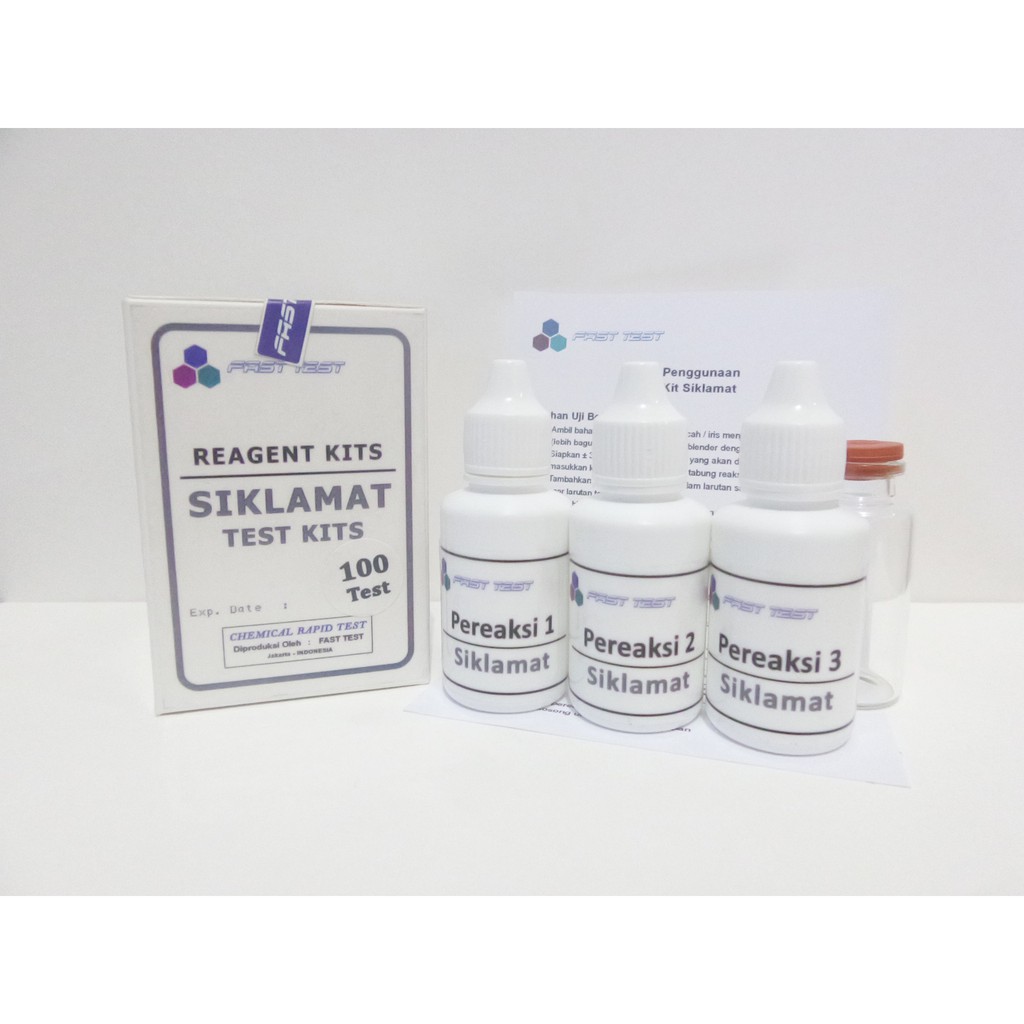 Jual Reagent Test Kit Siklamat 100 test, Alat Uji Kandungan Siklamat ...