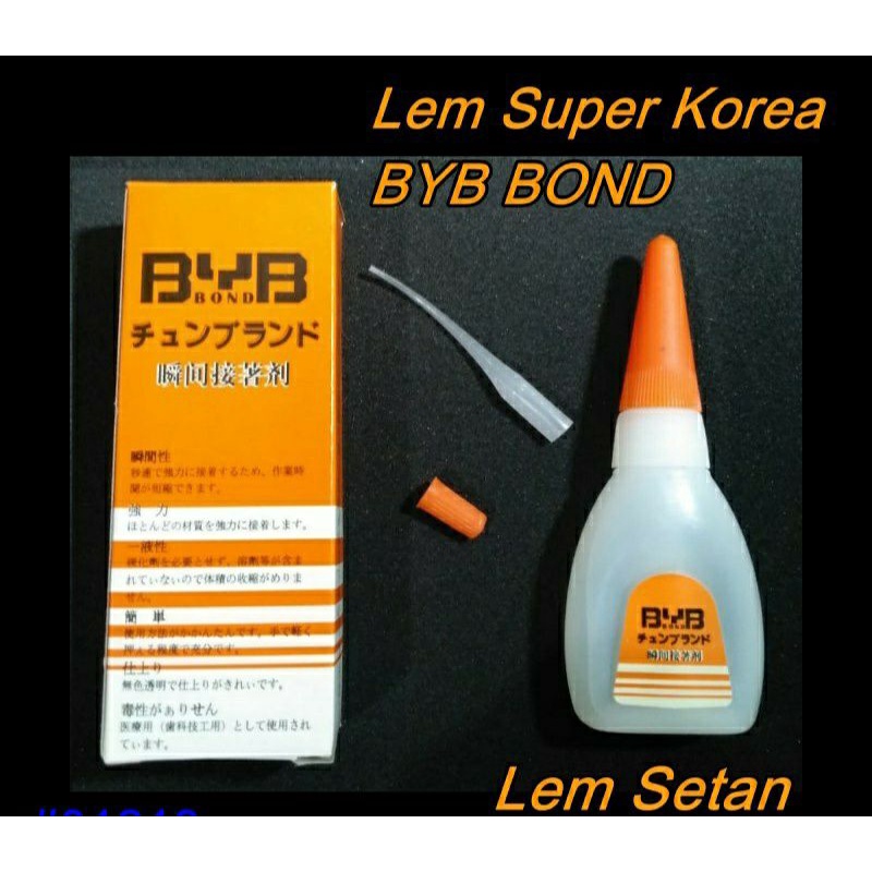 Jual Lem Super Serbaguna BYB BOND Lem Setan Super Glue Plastik,Kayu ...
