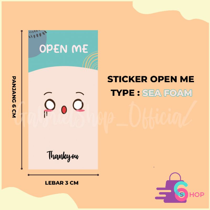 Jual (70pcs) STIKER SEGEL BOX OPEN ME THANK YOU || STICKER LABEL BOX ...