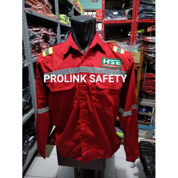 Jual SERAGAM SAFETY MERAH BERLOGO HSE | Shopee Indonesia