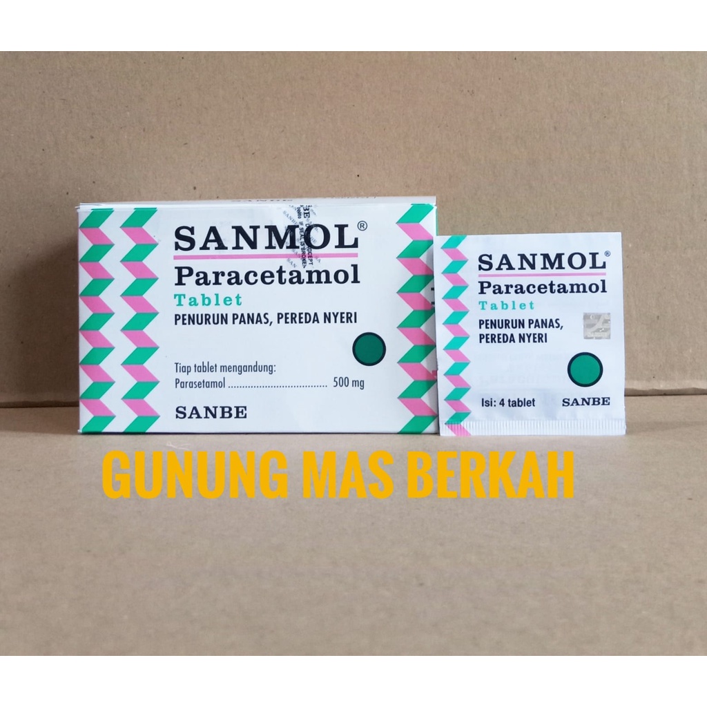Jual Sanmol Paracetamol 500mg - Untuk demam dan meredakan nyeri (Per ...