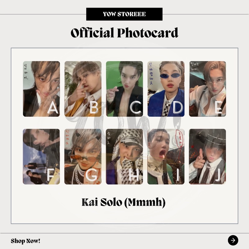 Jual [KAI] Photocard Kolo Mmmh X Ver. C, Kai Mmmh Flipbook Ver. A, Kai ...